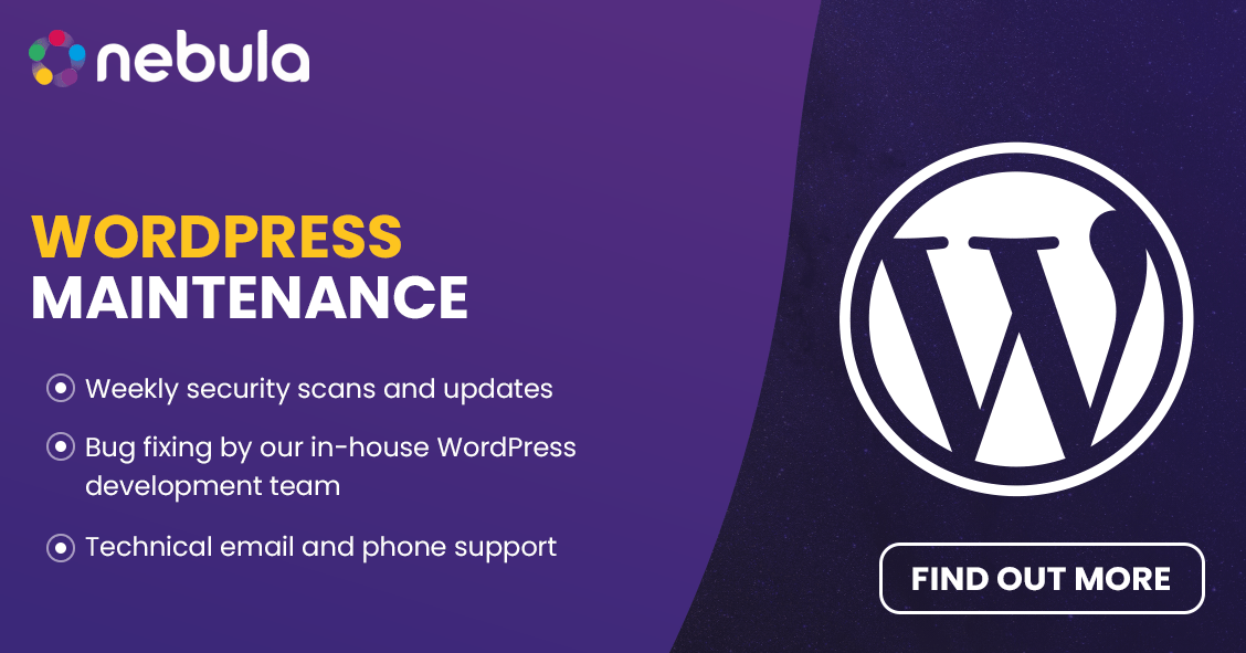 WordPress Support & Maintenance - Nebula Design Agency